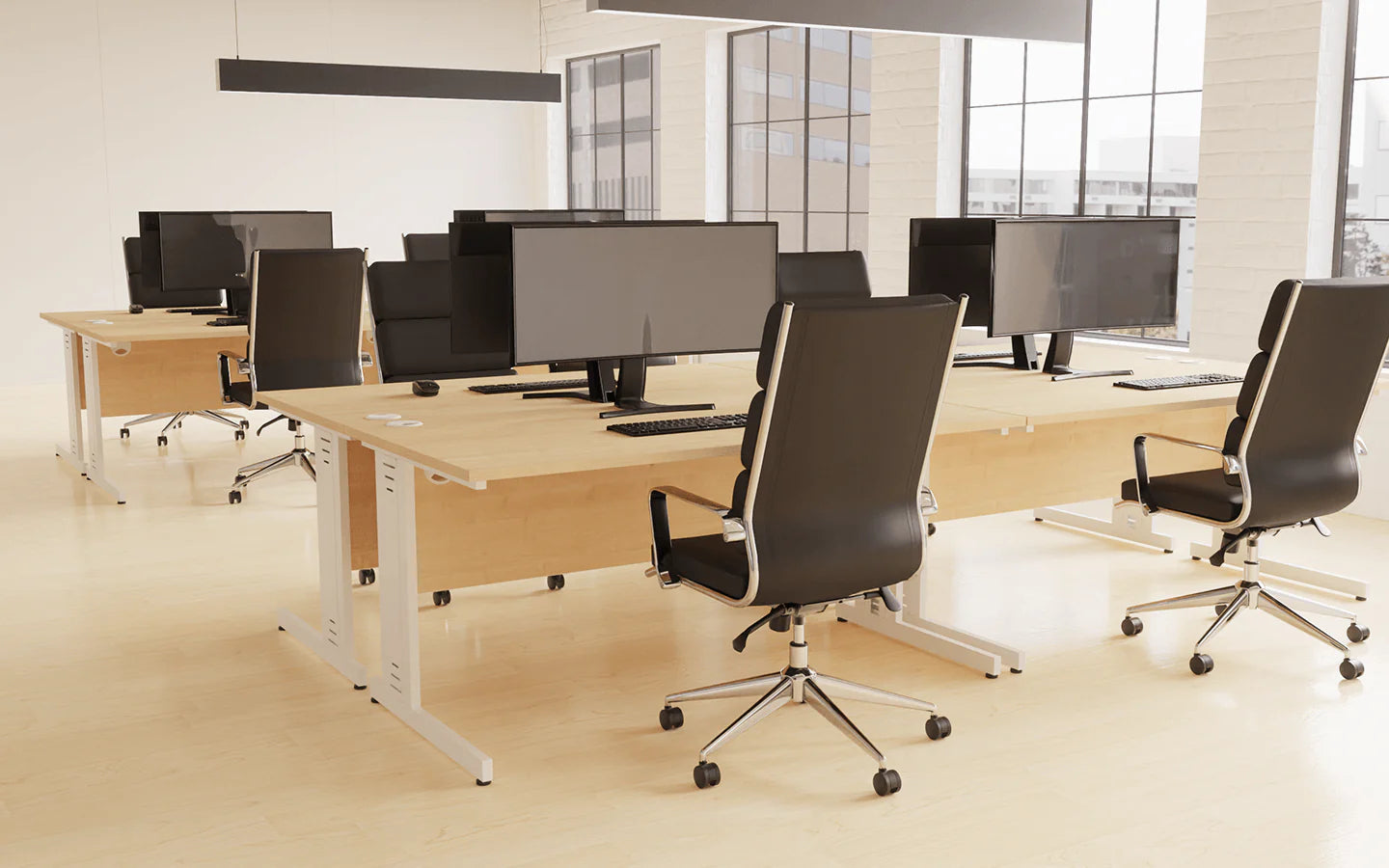 Impulse Cable Managed Straight Desks – Dynamic Office Solutions Impulse Cable Managed Straight Desks – Dynamic Office Solutions