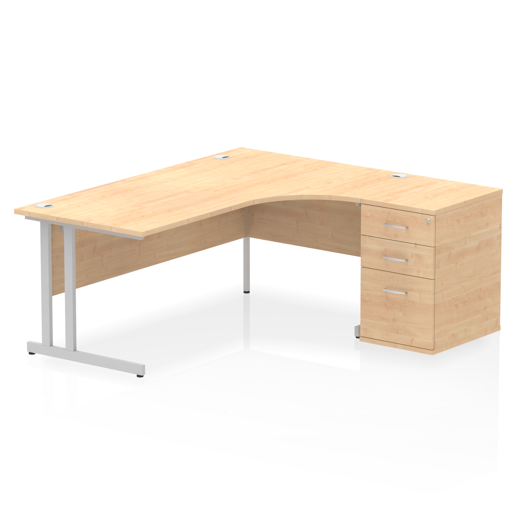 Impulse 1800mm Cantilever Right Crescent Desk Workstation – Dynamic ...