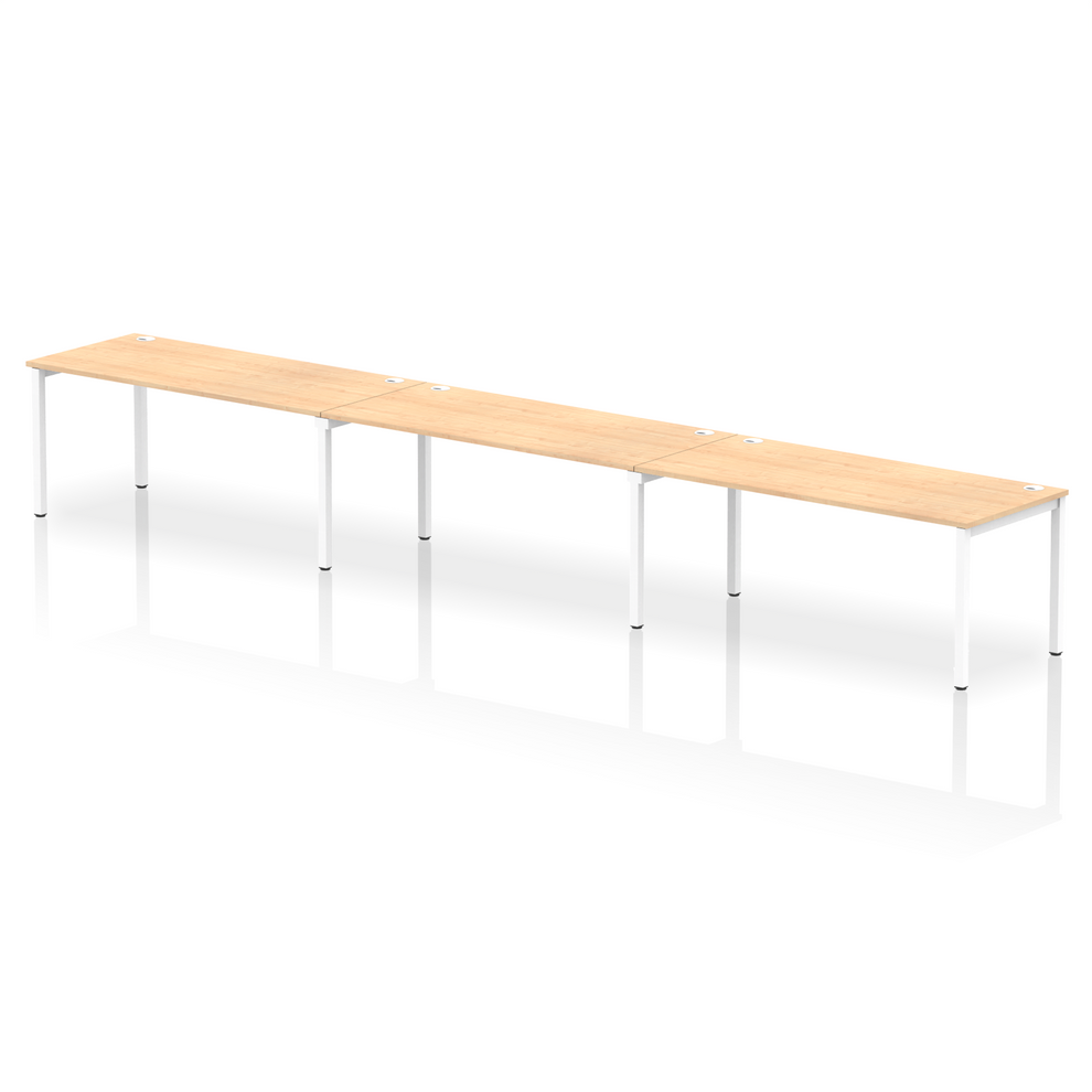 Impulse Single Row Bench Desk - 3 Person – Dynamic Office Solutions