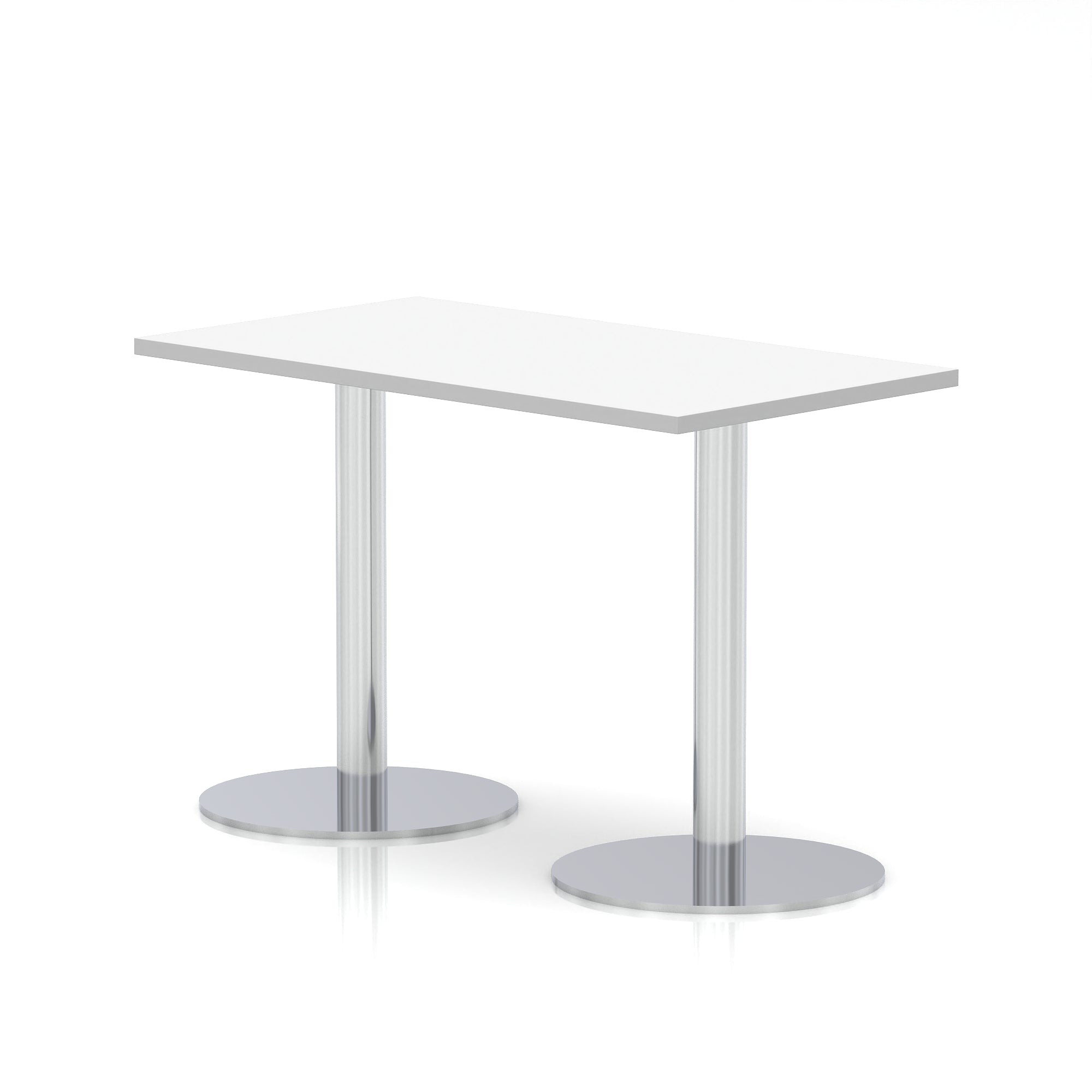 Italia Slimline Rectangular Poseur Table Silver Leg – Dynamic Office ...