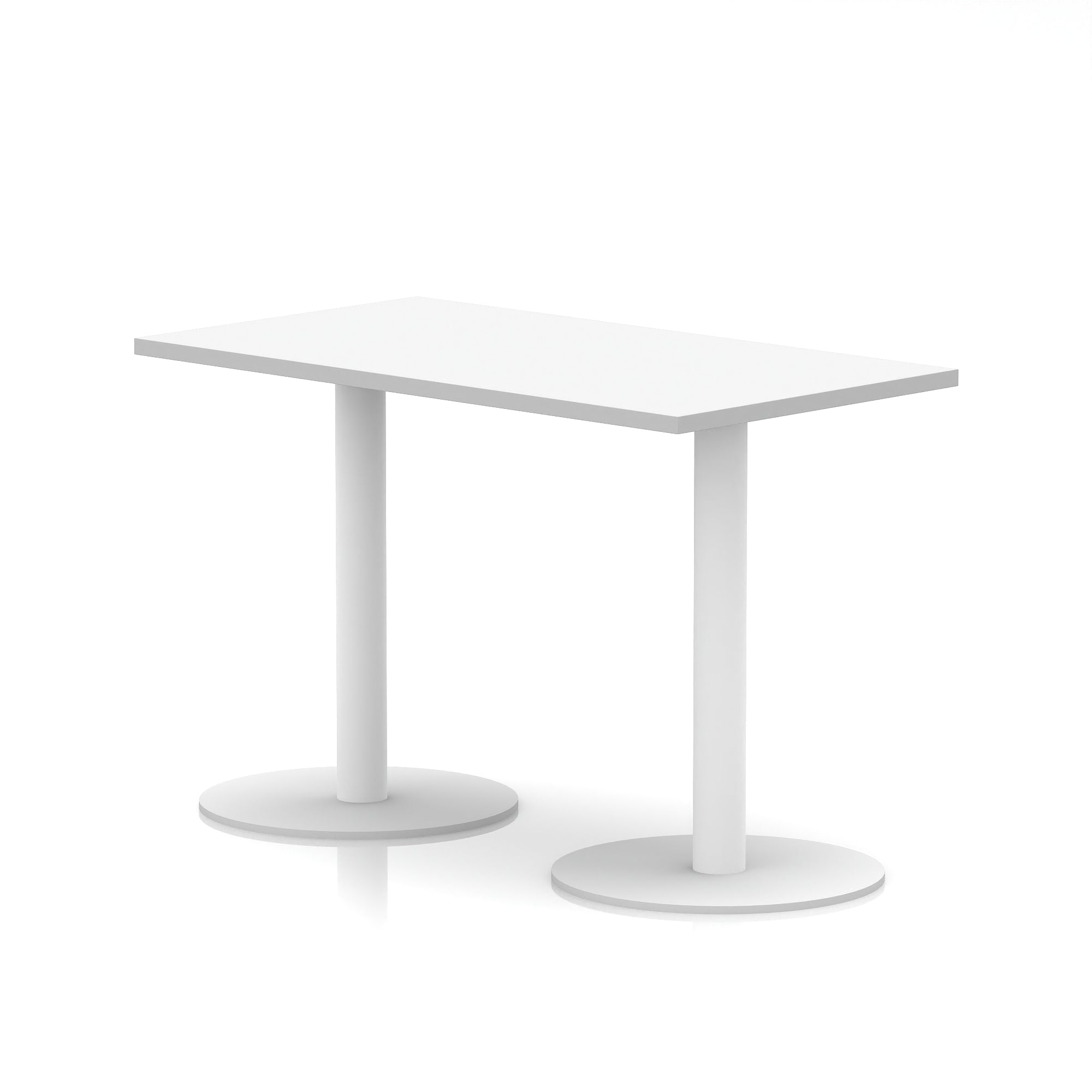 Italia Slimline Rectangular Poseur Table White Leg – Dynamic Office ...