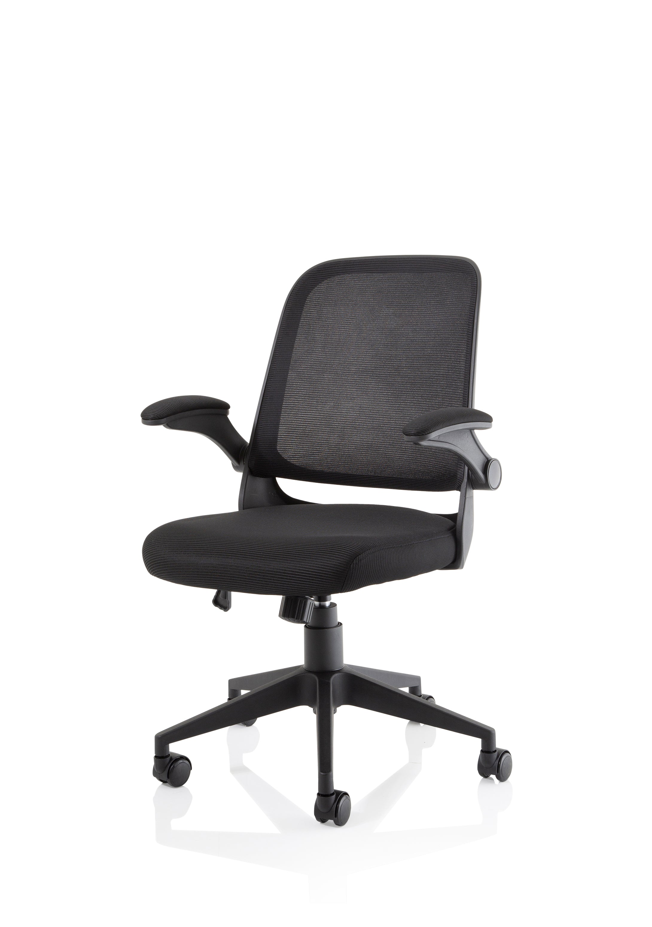Crew Task Operator Mesh Chair With Folding Arms – Dynamic Office Solutions