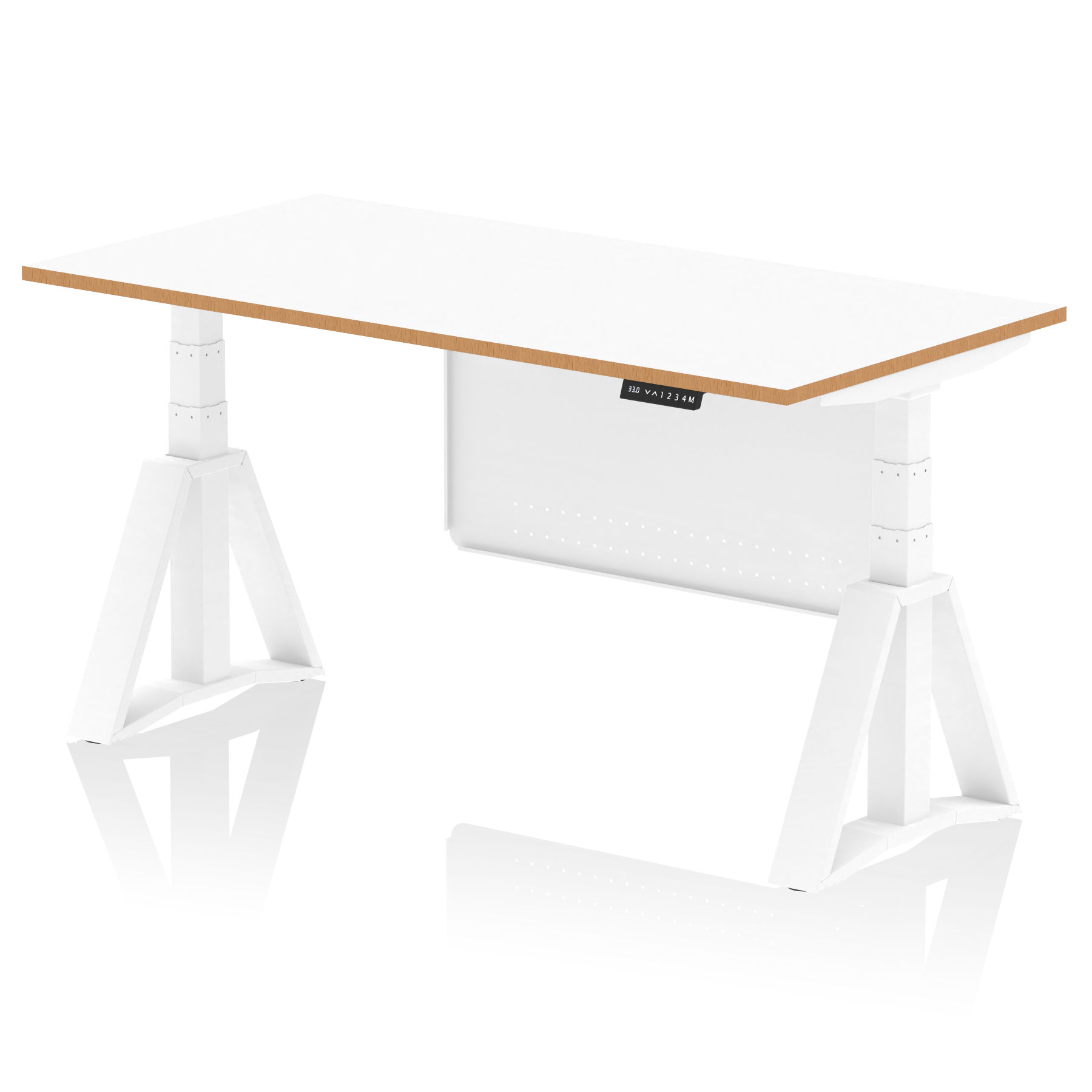 White desk with wood top store