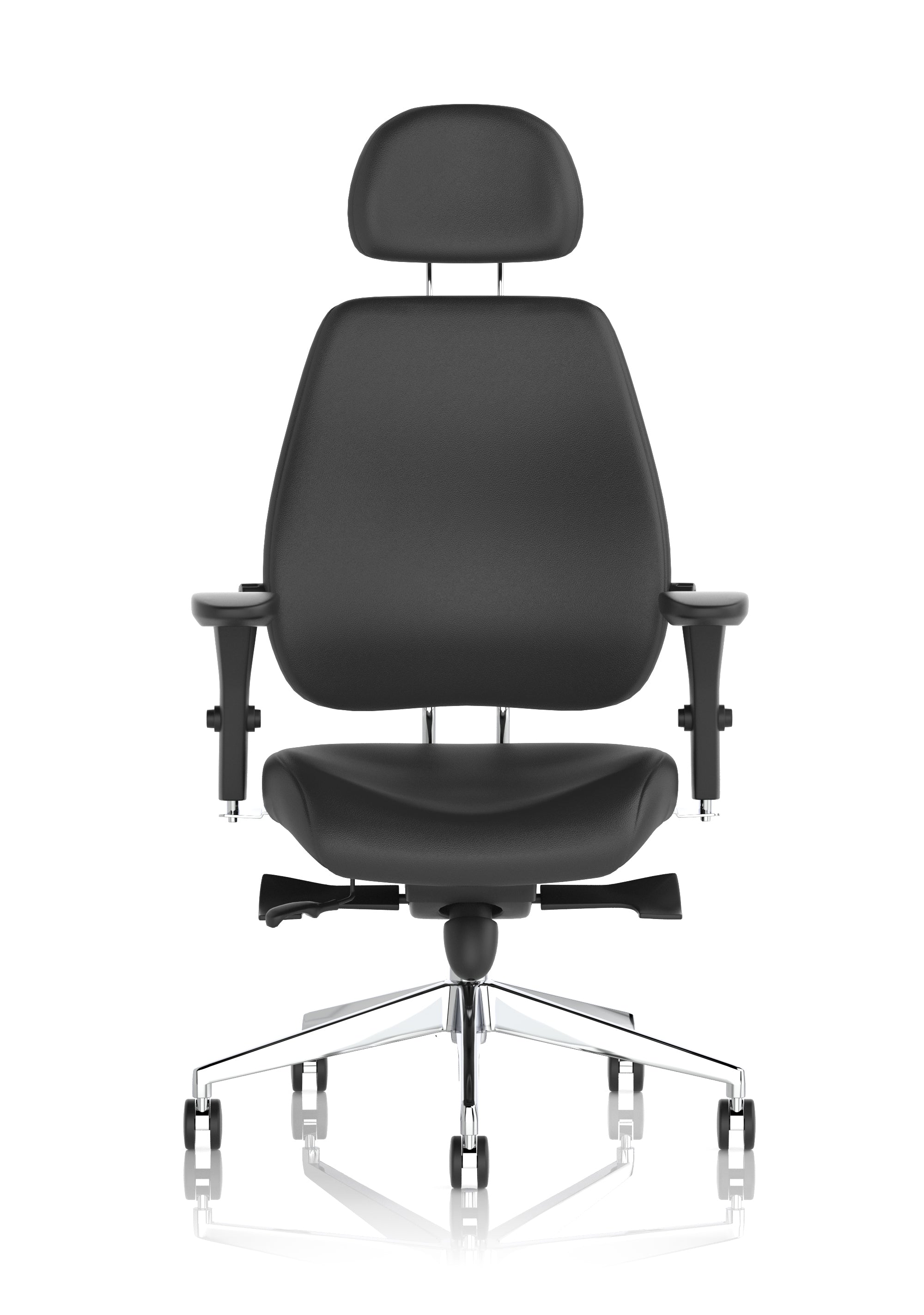 Carter Medium Back Black Leather Cantilever Visitor Office Chair with ...