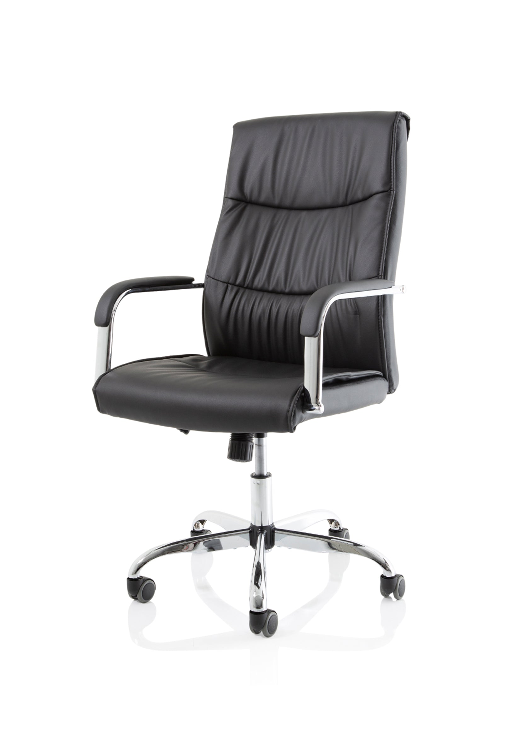 Carter High Back Black Leather Executive Office Chair with Arms ...