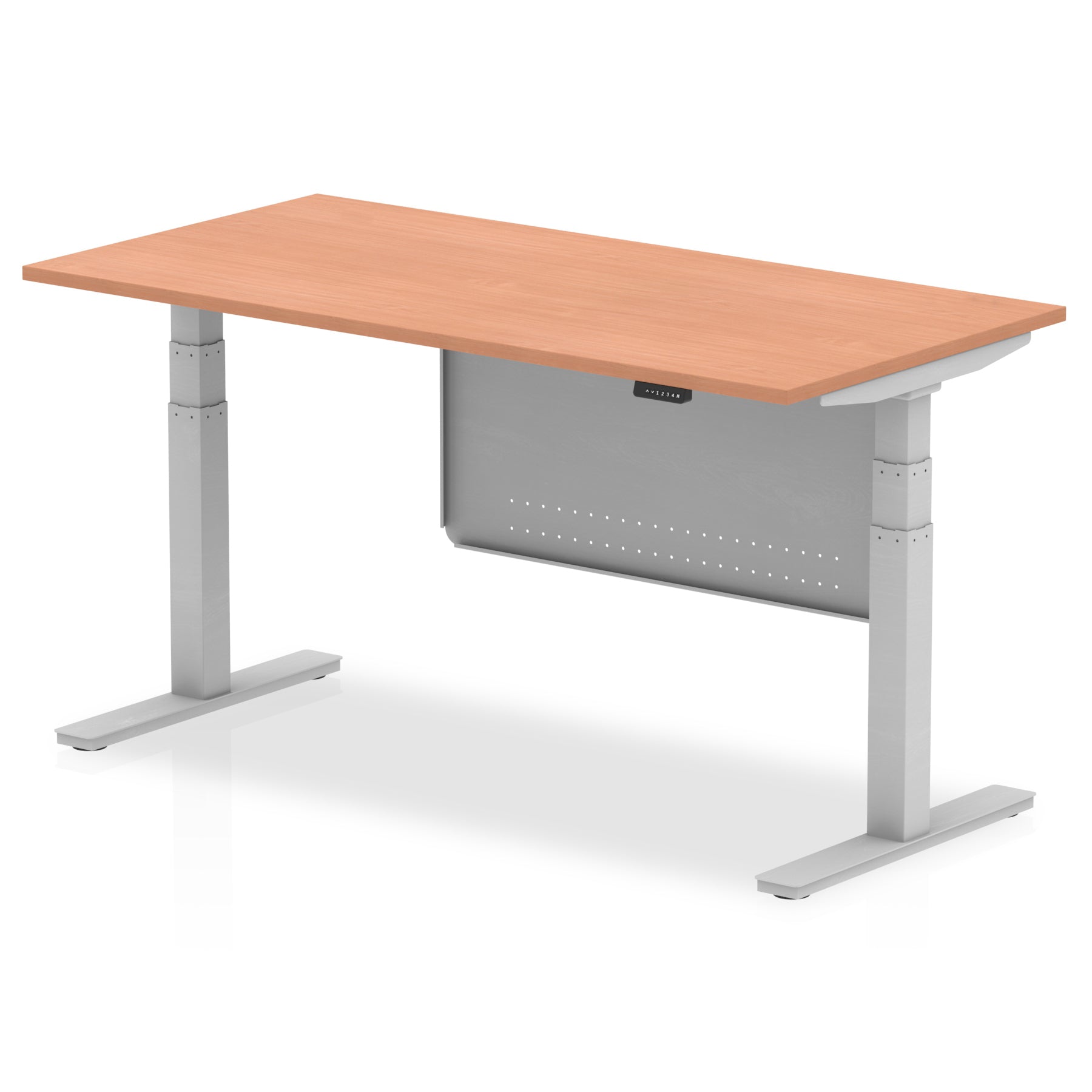 Air Height Adjustable Desk without Cable Ports with Steel Modesty Pane ...