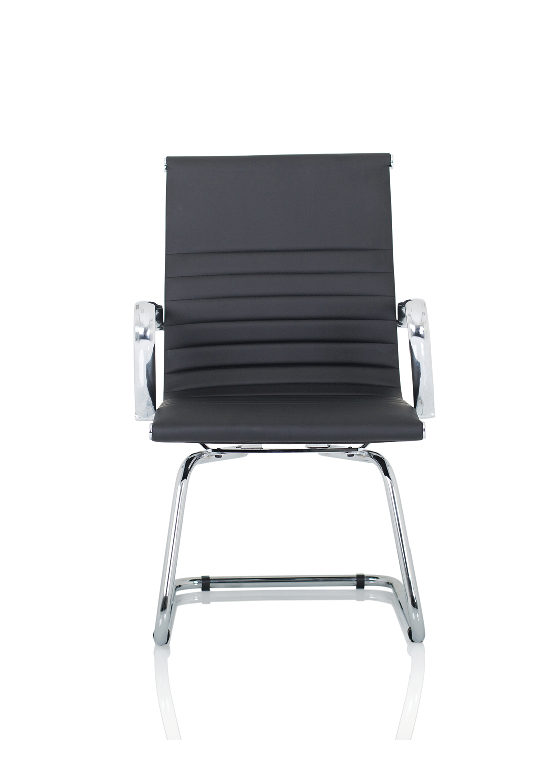 Nola Black Leather Cantilever Visitor Chair with Arms – Dynamic Office ...